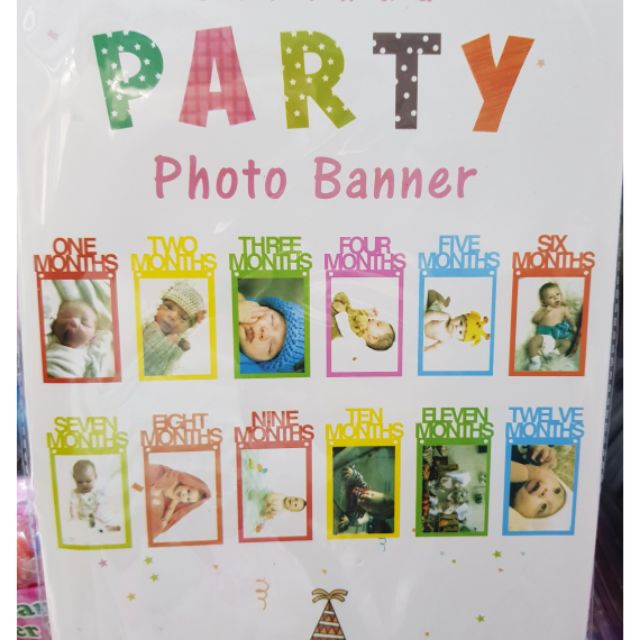 1ST BIRTHDAY / 12 MONTH PHOTO BANNER | Shopee Philippines
