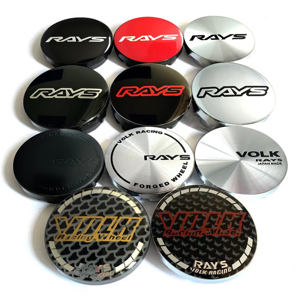 4pcs 56mm RAYS Car Wheel Center Hub Caps Universal ABS Vehicle Tyre ...