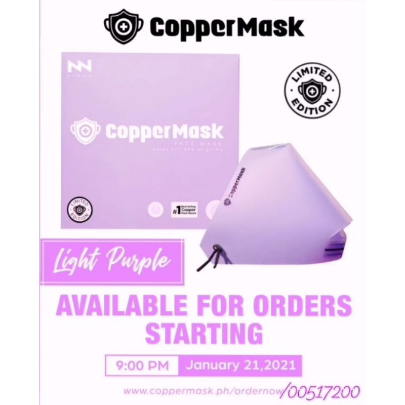 Copper Mask 2.0 Limited Edition Light Purple | Shopee Philippines