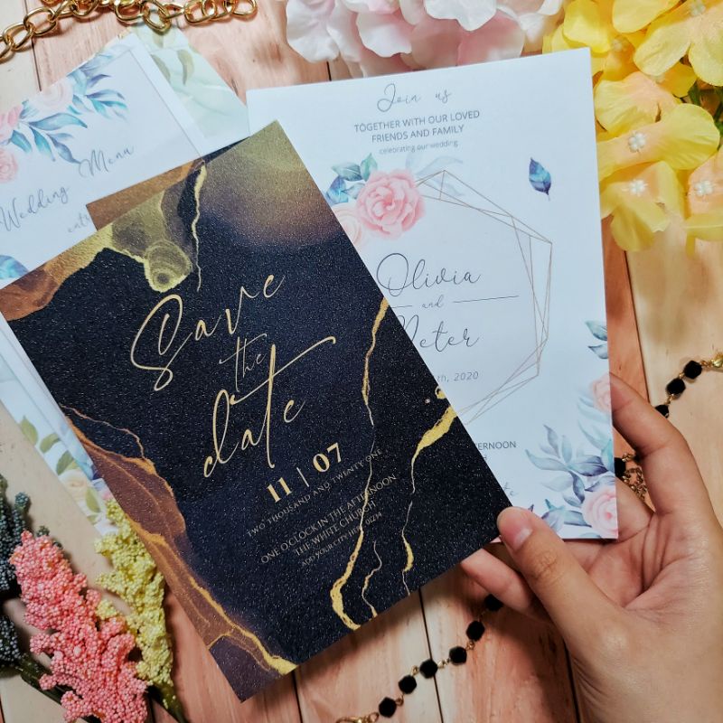 Customized Invitation Card (send us your layout) Min 10 pcs | Shopee ...