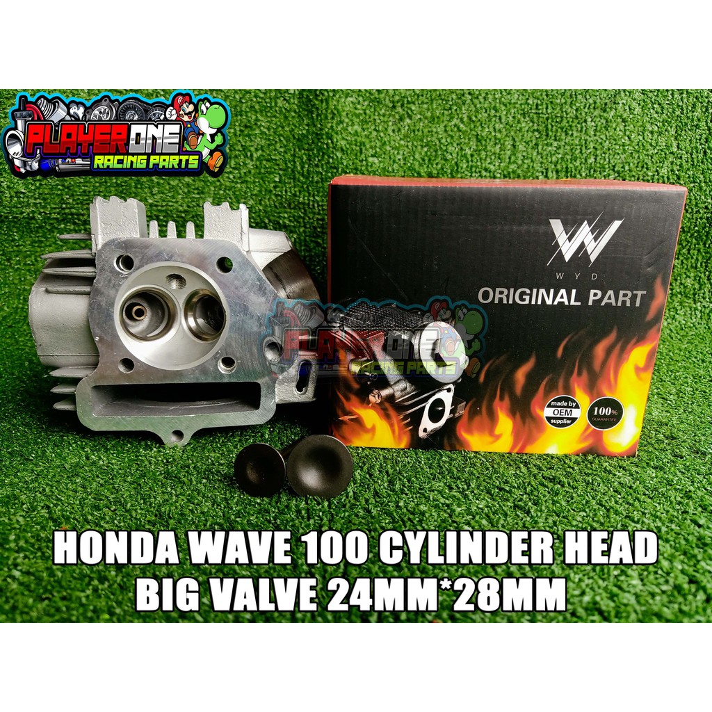 WYD HONDA WAVE 100 CYLINDER HEAD BIG VALVE 24MM*28MM | Shopee Philippines