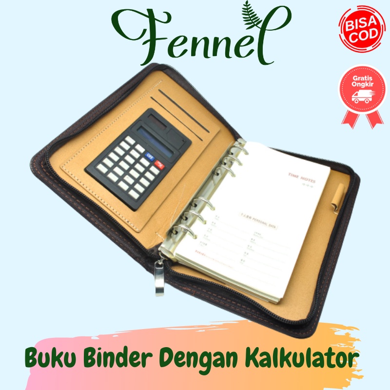 Calculator Leather Cover Binder Notebook Y8302 | Shopee Philippines