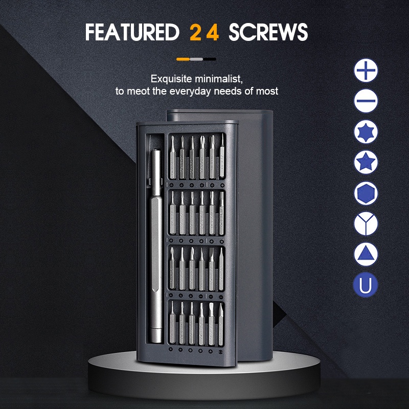 Precision Screwdriver Kit 24 Magnetic Screw Driver Multi Computer PC ...