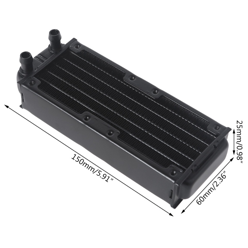 btsg Water Cooling Computer Radiator 6 Pipe Aluminum Heat Exchanger ...