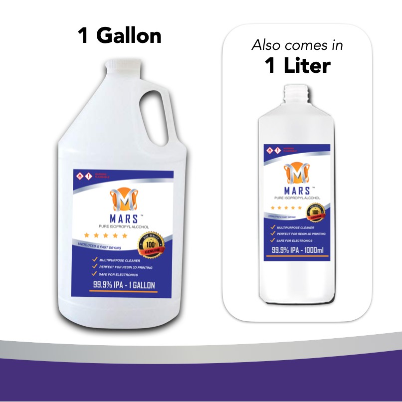 99.9% Pure IPA for cleaning - Good for Resin 3D Prints & Electronics ...