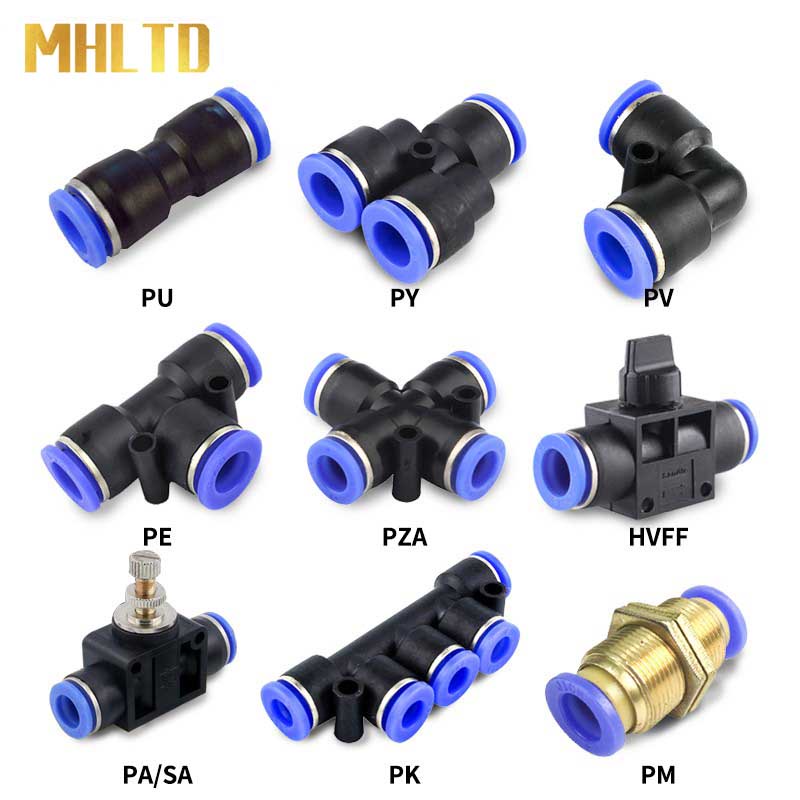 Pneumatic Fitting Pipe Connector Tube Air Quick Fittings Water Push In Hose Coupling 4mm 6mm 8mm ...