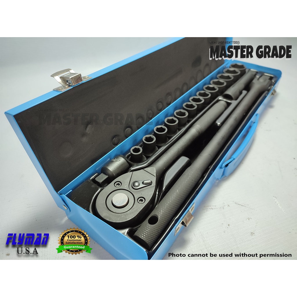 MG Original Flyman USA 17pcs Socket Wrench Set 1/2 Drive 6points (HEX ...