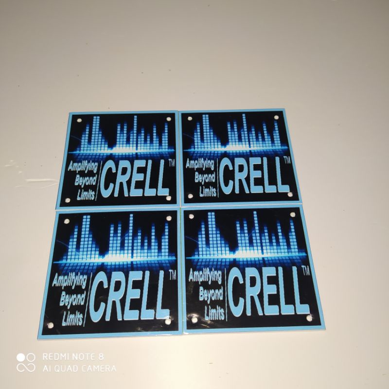4PCS. CRELL EMBLEM PLATE FOR YOUR SOUNDBOX | Shopee Philippines