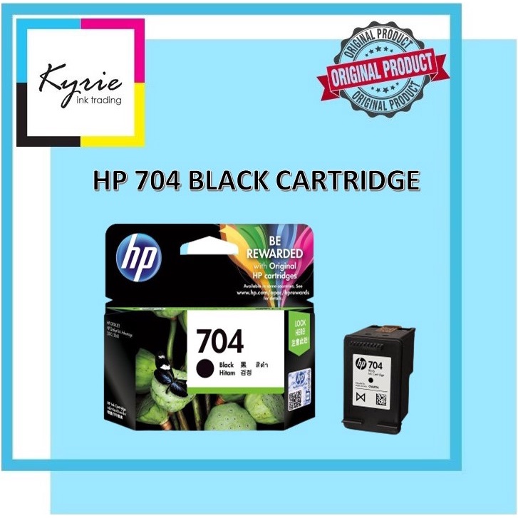 HP 704 Black Original Ink Advantage Cartridge (CN692AA) | Shopee ...