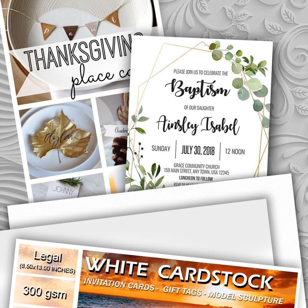 White Cardstock (inkjet) - Coated/Uncoated Surface (A4) 10s | Shopee ...