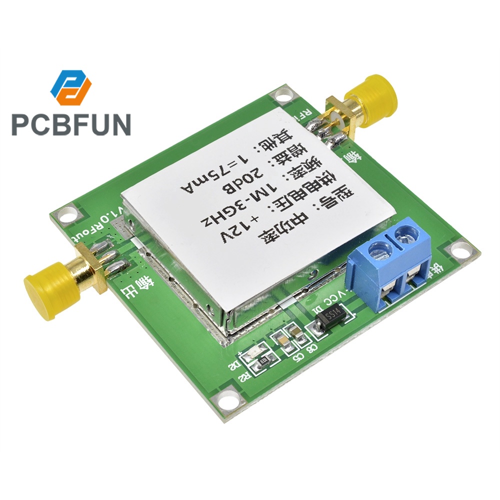 Pcbfun 1-3000Mhz Uhf Hf Vhf 2.4Ghz 20Db Lna Rf Broadband Low Noise Amplifier Module | Shopee ...