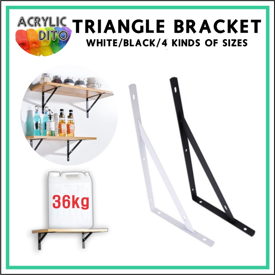 Durable Triangle Steel Bracket / Metal Wall Mount Partition Board Shelf ...