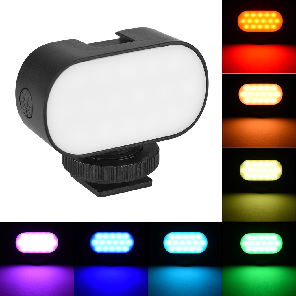 Andoer ST15RGB Mini LED Video Light RGB Vlog Fill Light 7 Color Lights ...
