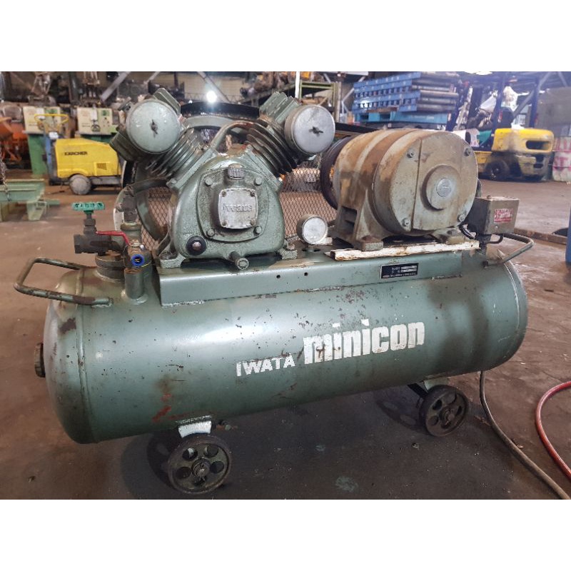 Air Compressor 3Hp 220V 3Phase Piston Type IWATA(Original Made in Japan ...