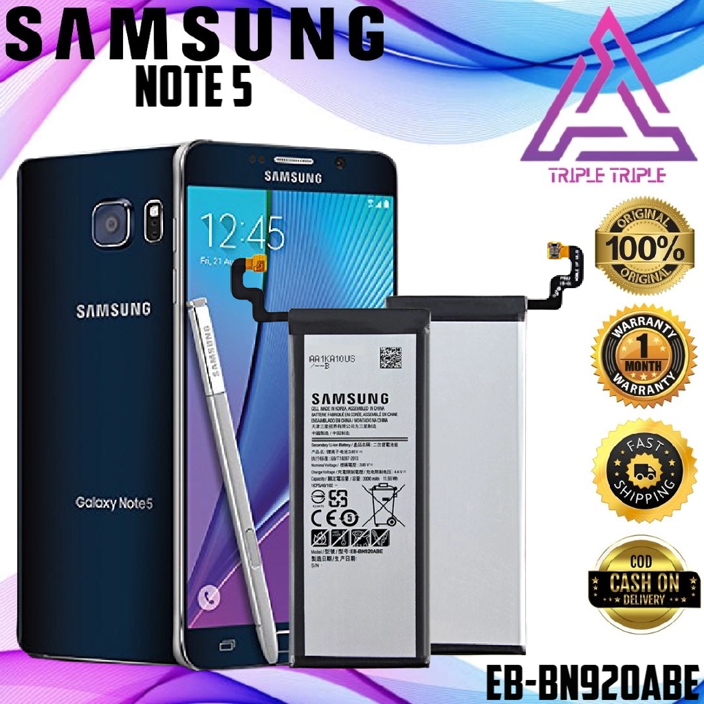 Samsung Galaxy Note 5 Battery Original, Model EB-BN920ABE Capacity ...