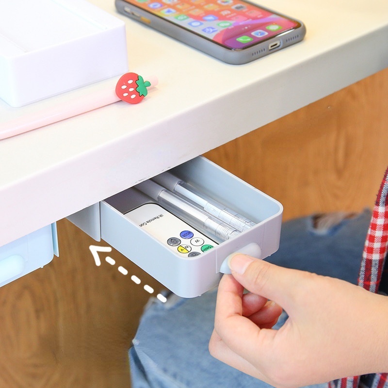 Kawaii Creative Drawer Box Under Desk Organizer | Shopee Philippines