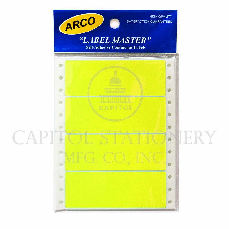 ARCO Label Master Neon 1 7/16” x 4”, 68 pcs. | Shopee Philippines