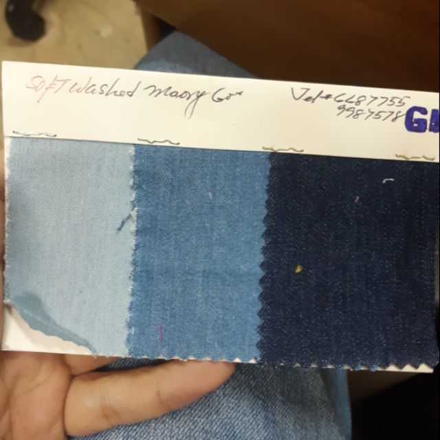 Super Soft Washed Maong Denim Fabric Cloth Tela only for Jeans, shorts ...