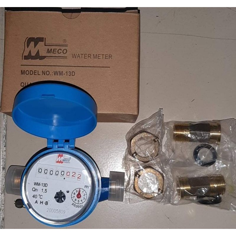 Meco Water Meter 1/2 Or 3/4 (Choose 1 Size) Brass Heavy Duty Submeter ...