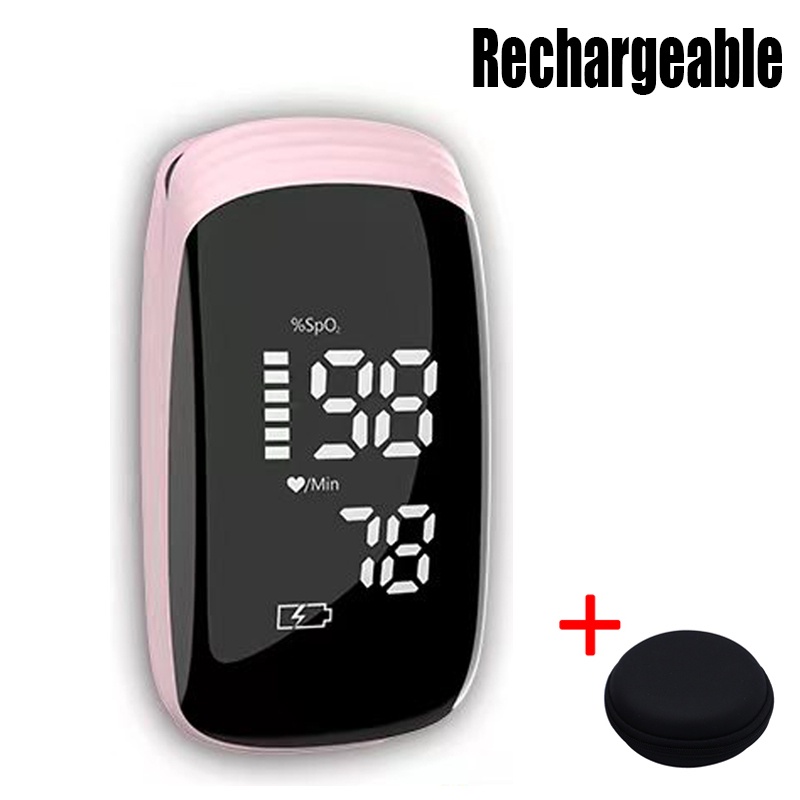 Medical Rechargeable Finger Pulse Oximeter OLED USB Blood Oxygen Heart ...