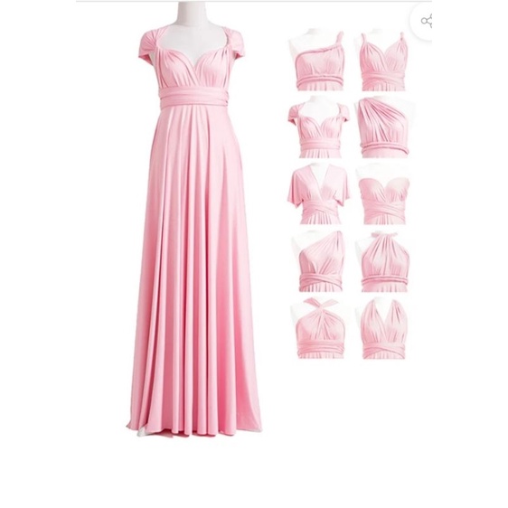 BLUSH PINK Infinity Dress with Attached Tube Kids-Plus Size | Shopee ...