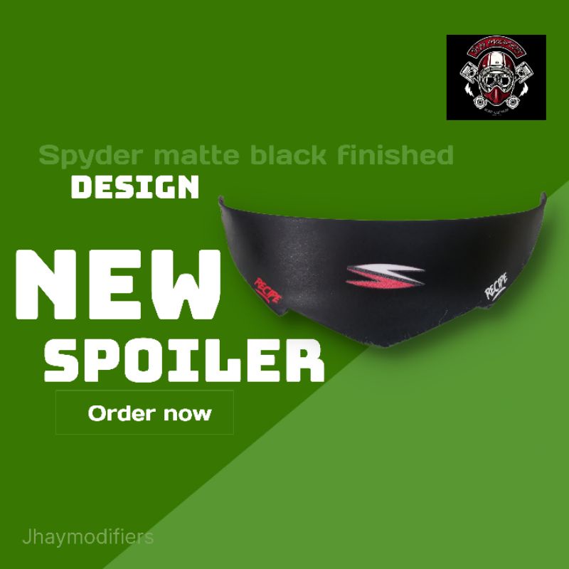 spoiler for spyder recon 2(matte black finished) | Shopee Philippines