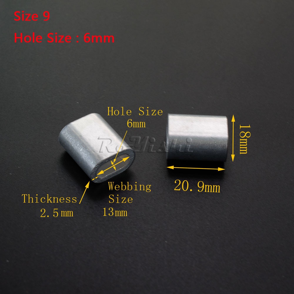 Aluminum Cable Crimp Sleeve Cable Ferrule Stop for Snare Wire Rope Clip ...