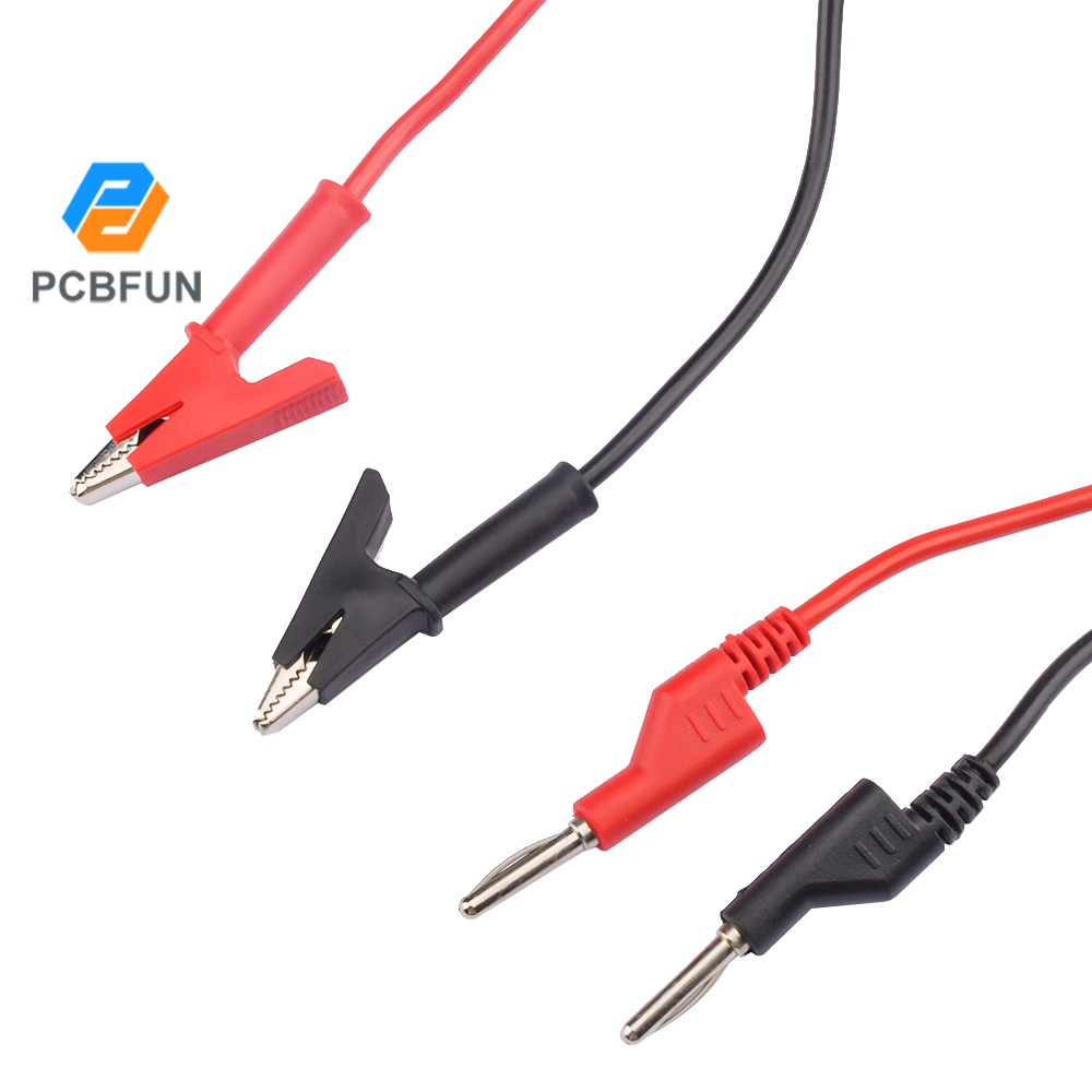 Pcbfun Diy Test Lead 1M Double-Ended Wire Voltage 4Mm Banana Plug ...