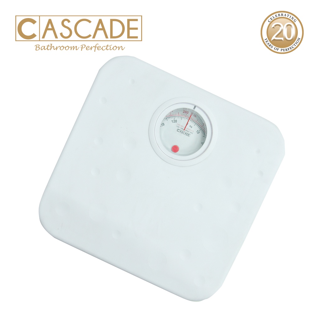 Cascade Bathroom Scale Dual Dial Kilogram and Pound in White Platform ...
