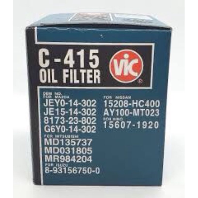 VIC OIL FILTER C-415FOR:MITSUBISHI LANCER 4G15/18,SPACEWAGON(4G93 ...