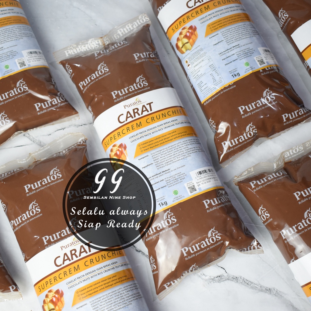 Puratos CARAT Supercrem CRUNCHIE 1kg Chocolate Choco Crunchy Supercream ...