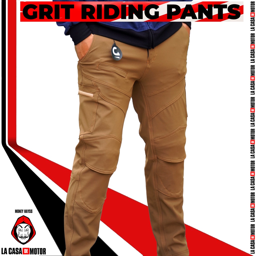 GRIT DAILY RIDING TROUSERS / RIDING PANTS WITH KNEE PADS (DARK BROWN ...