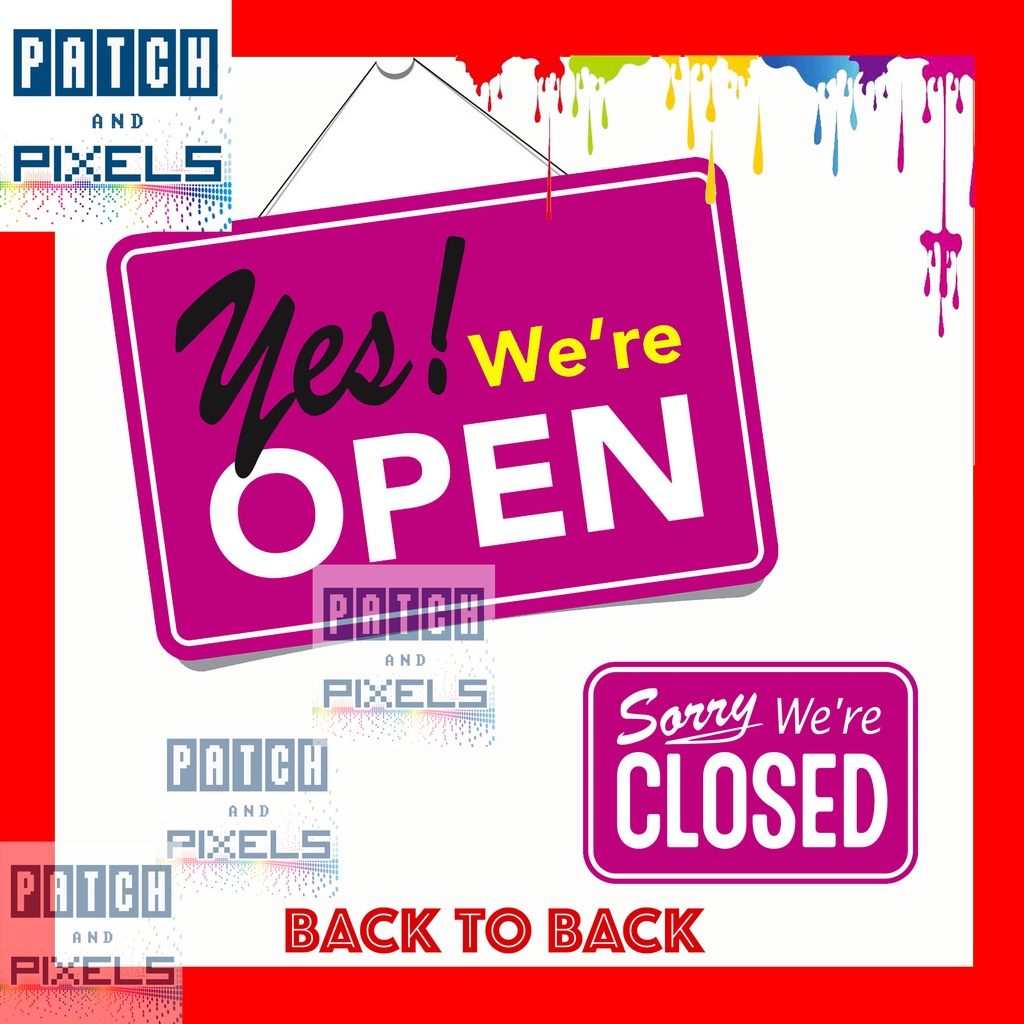 Open and Close Signage Laminated/PVC (8 x 11 inches) | Shopee Philippines
