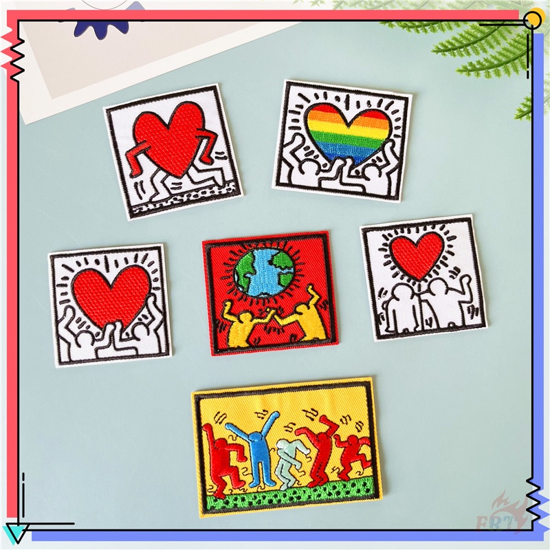 ♥ Keith Haring - Graffiti Art Iron-On Patch ♥ 1Pc Fashion Brand DIY Sew ...