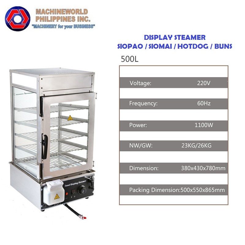 Electric Steamer Cabinet Display Electric Hotdog Siopao Warmer Hot ...
