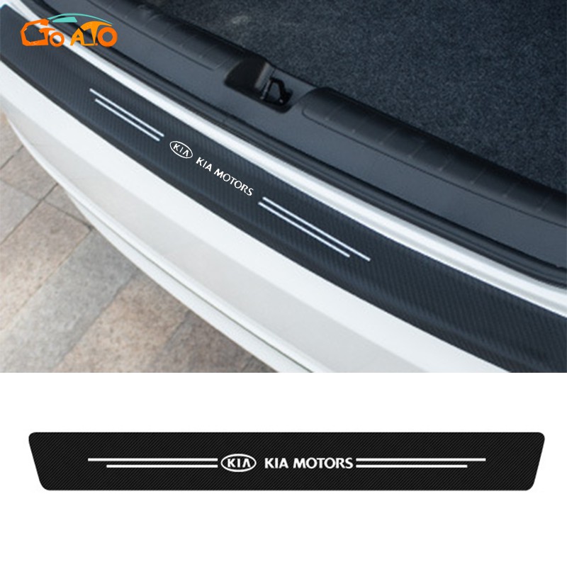 GTIOATO Car Trunk Sticker Carbon Fiber Auto Rear Bumper Anti-Stepping ...