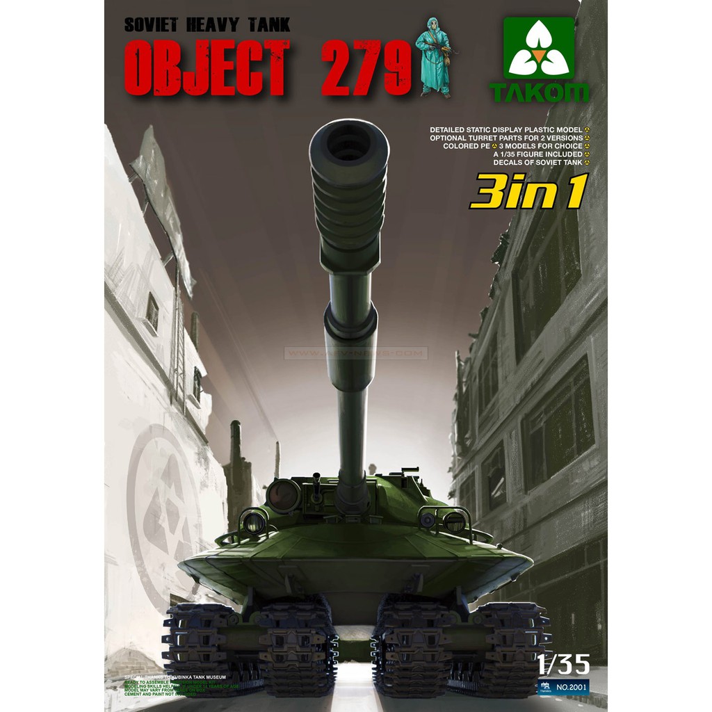 Plastic Model Assembly TAKOM Scale 1/35 Object 279 (2001) | Shopee ...