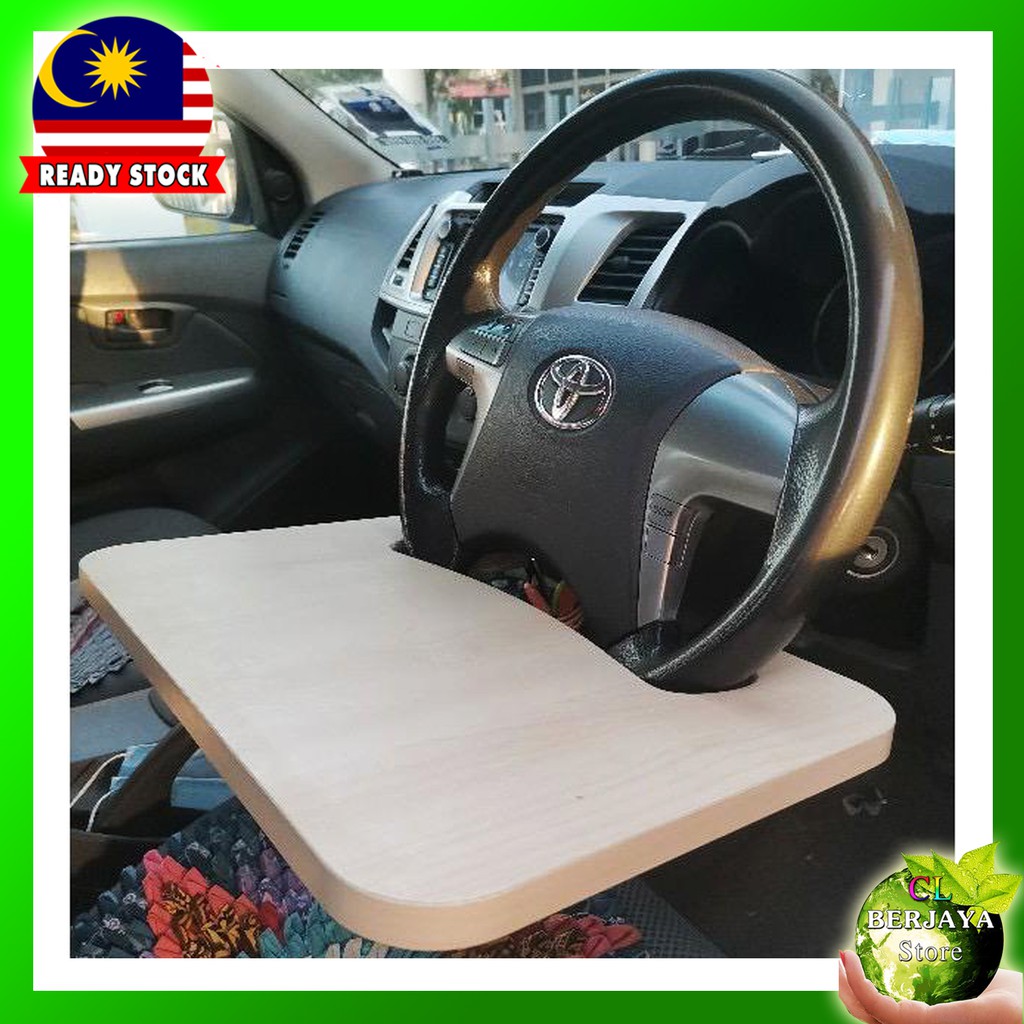 Wooden Car Steering Wheel Table Tray Laptop Food Dining Reading Writing ...
