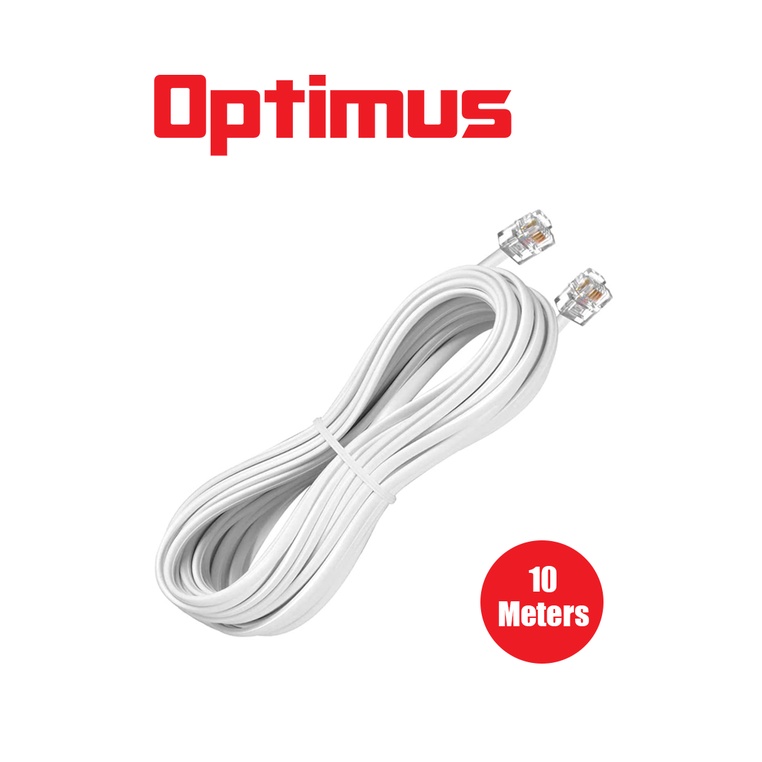 Optimus Depot Optimus 10 Meters RJ11 Telephone Cable 6P4C | Shopee ...