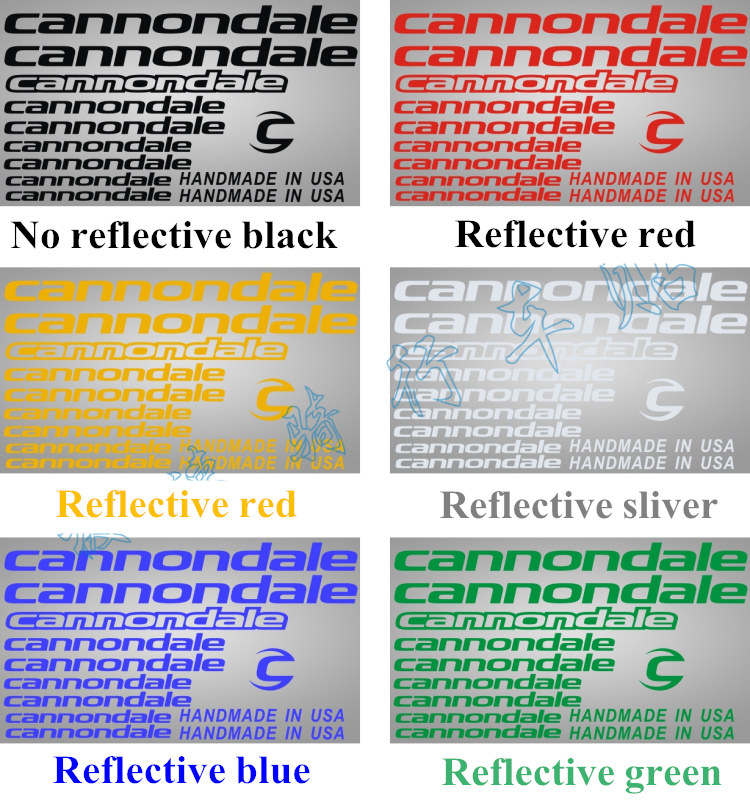 Cannondale Sticker Decal Bike MTB for Road Frame Reflective Plastic ...
