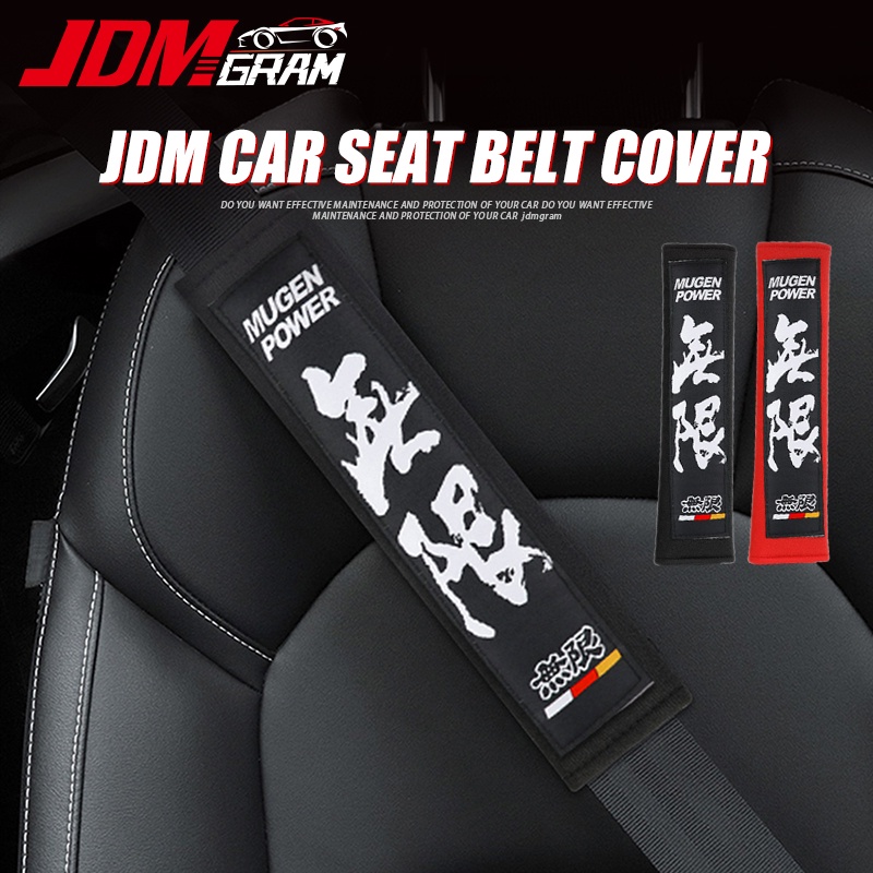 JDMGRAM JDM Car Seat Belt Cover 2pcs Japanese Style Auto Seatbelt ...