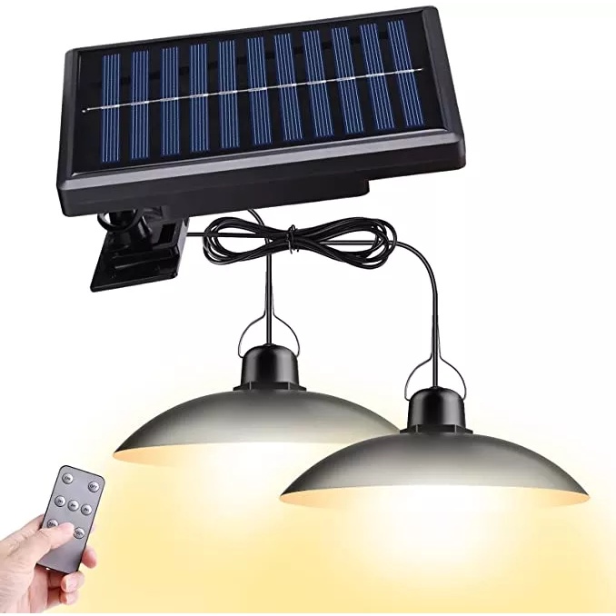 Solar Panel Light Bulb Indoor House Celing Lamp Outdoor Waterproof ...