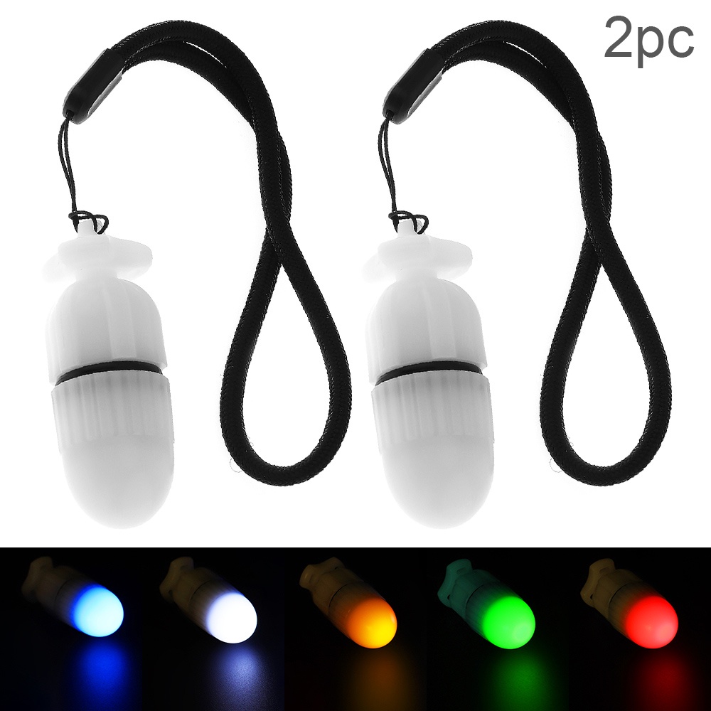 2pcs Underwater Flashing Scuba Night Dive Marker LED Beacon Beam Safety ...
