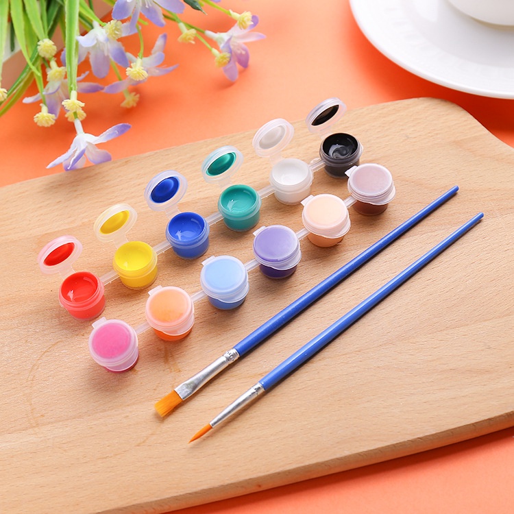 12 Colors acrylic Paint watercolor Poster Paint drawing painting for ...