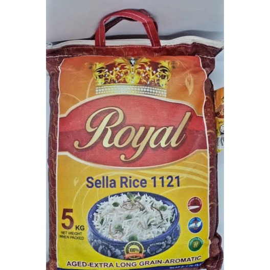 Royal Sella Rice 1121 Long Grain Basmati Rice (Team Biryani) | Shopee ...