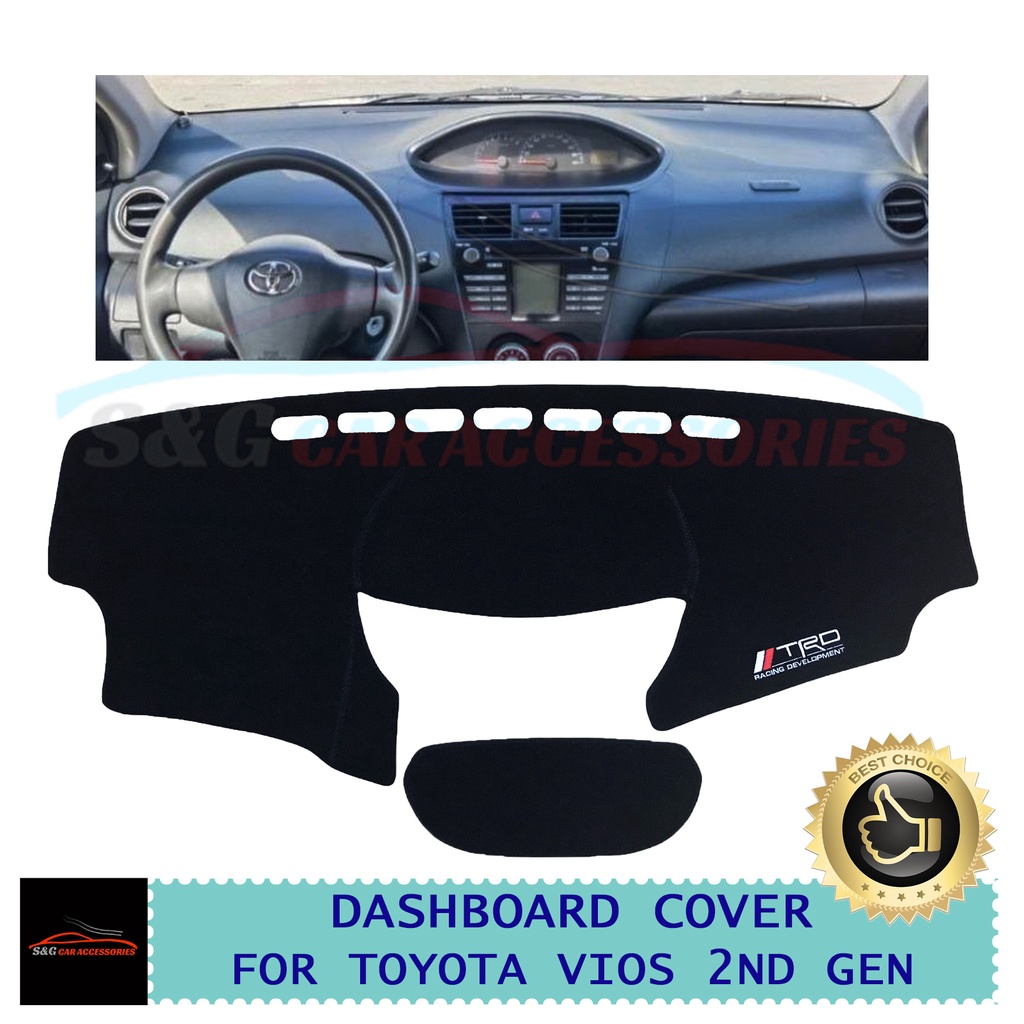 Dashboard Cover for Toyota Vios 2008, 2009, 2010, 2011,2012 (2nd Gen ...