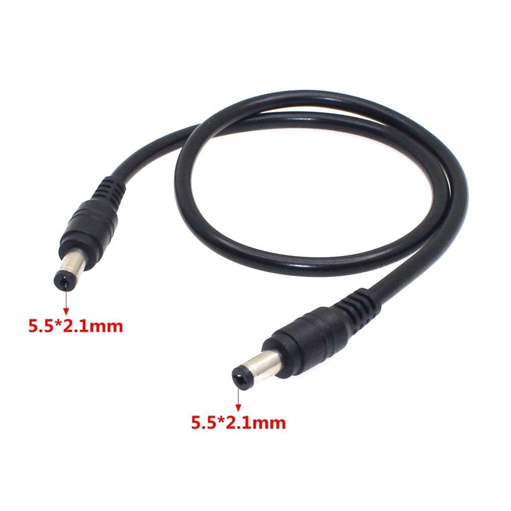 18AWG DC Power Plug 5.5x2.1mm Male To 5.5x2.1mm Male /5.5*2.5 to 5.5*2 ...