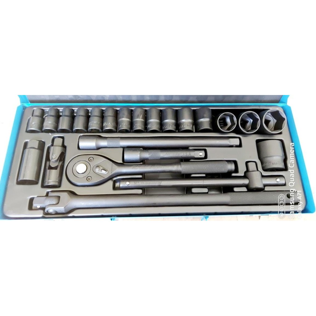 Flyman 24 Pcs. 1/2" Drive Socket Wrench Set (6 Points) | Shopee Philippines