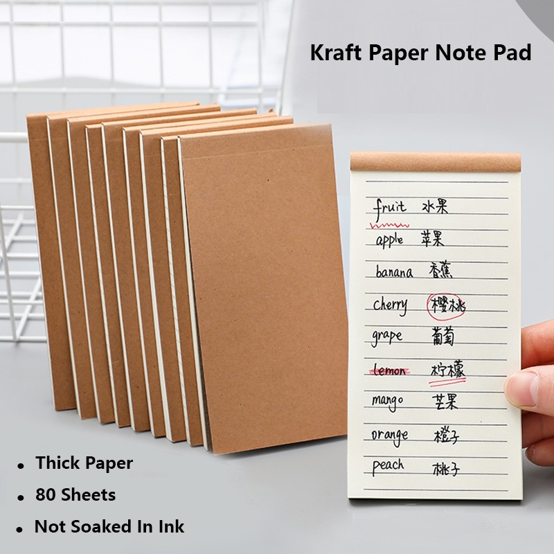 Tearable kraft Paper Cover Note Pad Portable Memo Notepad TODO Word ...