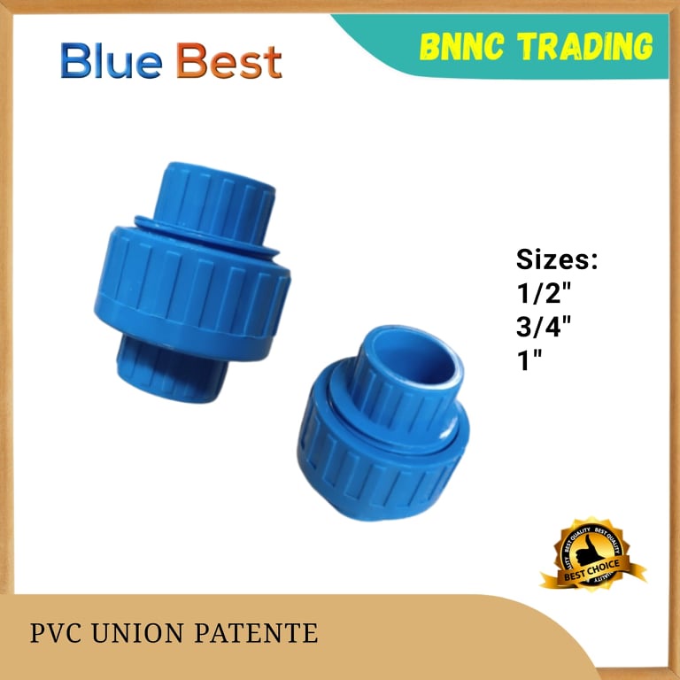 BLUEBEST PVC UNION PATENTE 1/2 3/4 1 | Shopee Philippines